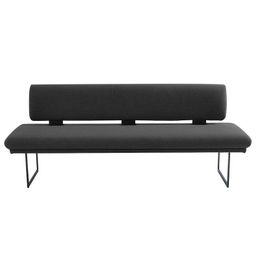 K+w Komfort & Wohnen K+W Komfort & Wohnen Polsterbank &raquo;Longbeach&laquo; 1 Stk. tlg. mit Metallkufen in schwarz Struktur, in der Breite 204cm oder 224cm grau B/H/T: 224cm x 89cm 