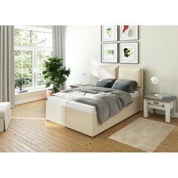 Maintal Polsterbett &raquo;Lyara&laquo; wahlweise ohne Matratze oder mit 3 Matratzenarten zur Auswahl beige Struktur fein (100% Polyester) Liegefl&auml;che L&auml;nge B: 200cm x 