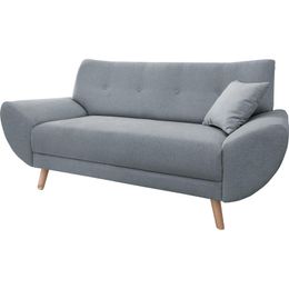 Home Affaire 2-Sitzer &raquo;Basta, komfortable Wellenunterfederung, Breite 174cm&laquo; blau (100% Polyester) Struktur fein (100% Polyester) Chenille B/H/T: 