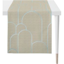 Apelt Tischl&auml;ufer &raquo;Vision, LOFT STYLE, Jacquard&laquo; blau Polyester, Viskose B/L: 44cm x 140cm, 1 Stk., rechteckig