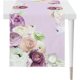 Apelt Tischl&auml;ufer &raquo;6802 HAPPY VALENTINE, Valentinstag&laquo; Digitaldruck, mit Fr&uuml;hjahrsbl&uuml;ten Motiv, Sommerdeko bunt Baumwolle, Polyester B/L: 48cm x 140cm