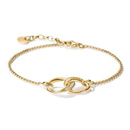 Thomas Sabo Damen Thomas Sabo Armband &raquo;Together Armband gelbgoldfarben&laquo; mit Zirkonia (synth.) 19, Metall