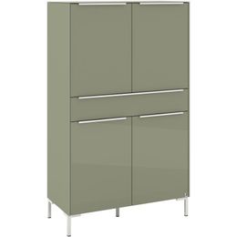 set one by Musterring Highboard &raquo;Reno&laquo; 1 Stk. tlg. Mit Winkelfu&szlig; in diversen Farben, 154 cm H&ouml;he & Farbauswahl Glas, Holzwerkstoff B/H/T: 92cm x 154cm
