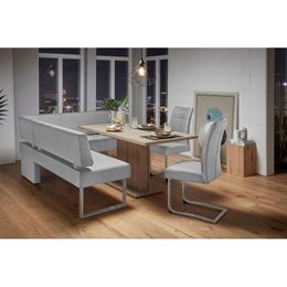 OTTO home Eckbank &raquo;Rab&laquo; in 2 Breiten (180 oder 200 cm), Bezug in verschiedenen Qualit&auml;ten grau Polyester B/H/T: 200cm x 88cm x 160cm, Strukturstoff, 