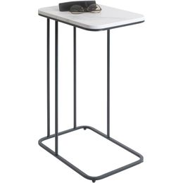 HAKU Beistelltisch &raquo;Sofatisch, Wohnzimmertisch&laquo; 1 Stk. tlg. rechteckig - aus Metall Anthrazit B/T/H 45/30/67 cm wei&szlig; B/H/T: 45cm x 67cm x 30cm, Ablage