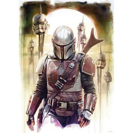 Komar Bild &raquo;Mandalorian Impaler&laquo; Disney Star Wars 1 Stk. tlg. Wandbild zur Dekoration im Kinderzimmer - ohne Rahmen bunt Holz, Papier B/H/T: 50cm x 70cm, 