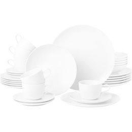Seltmann Weiden Kombiservice &raquo;Geschirr-Set, Service Liberty&laquo; Teller Set, Tassen, wei&szlig;, Made in Germany, 30 Teile, f&uuml;r 6 Personen wei&szlig; Porzellan 30 Stk.