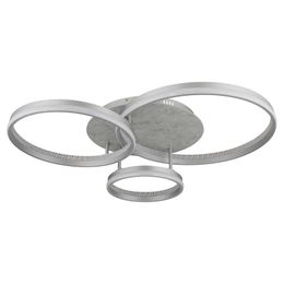 NOWA LED Deckenleuchte &raquo;MARY&laquo; LED-Modul 1 Stk. warmwei&szlig; - kaltwei&szlig; Deckenlampe, Wohnbereich, Schlafzimmer silber 1, H: 16,7cm, 1 Stk.