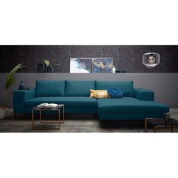 Home Affaire Ecksofa &raquo;Aurora, L-Form, mit extra breiter Recamiere, 324 x 170 cm (BxT)&laquo; Designsofa mit tollem Sitzkomfort, extra hohe Metallf&uuml;&szlig;e 