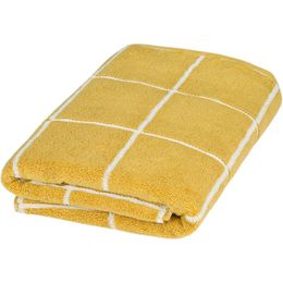 Ross Duschtuch &raquo;&Uuml;berkaro 9032&laquo; 100% Baumwolle, kariert, in modischen Karo Farben gelb Frottier, Baumwolle B/L: 75cmx140cm, 1 Stk., Vierecke W&uuml;rfel, 