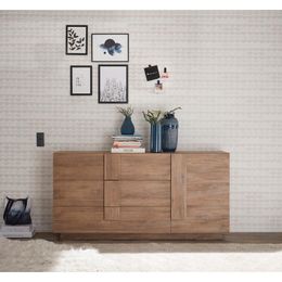 Home Affaire Sideboard &raquo;Jupiter, Breite 181 cm, Kommode 1 T&uuml;r - Soft Closing, 3 Schubk&auml;sten&laquo;, Anrichte, moderne Griffblende, FSC , cleveres 