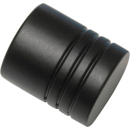 Gardinia Gardinenstangen-Endst&uuml;ck &raquo;Memphis&laquo; Serie Einzelprogramm Memphis &Oslash; 16 mm schwarz 2 Stk.
