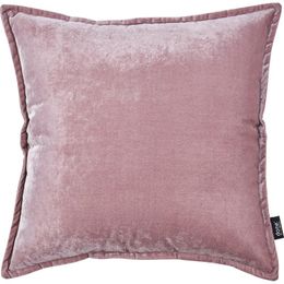 done. Dekokissen &raquo;Glam&laquo; unifarben, Rei&szlig;verschluss, Kissenh&uuml;lle ohne F&uuml;llung, 1 St&uuml;ck rosa Polyester B/L: 65cm x 65cm, 1 Stk.