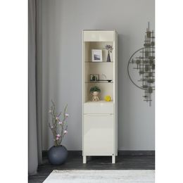 set one by Musterring Standvitrine &raquo;Reno&laquo; 1 Stk. tlg. Mit Vierkantfu&szlig; in diversen Farben, 197 cm H&ouml;he & Farbauswahl beige Glas, Holzwerkstoff 