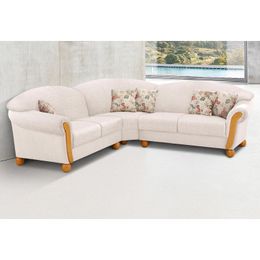 Home Affaire Ecksofa &raquo;Milano, bequem mit Federkern, B/T/H 233/233/83cm, Landhausstil, L-Form&laquo; gleichschenklig beige B/H/T: 233cm x 83cm x 233cm, 