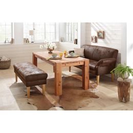 OTTO home K&uuml;chensofa &raquo;Malm&ouml;&laquo; 2-sitzig f&uuml;r Speisetische braun Microfaser in Antiklederoptik (100% Polyester);Microfaser in Antiklederoptik (100% 