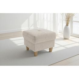 Sit & More sit&more Polsterhocker &raquo;Pamela, B: 58 cm&laquo; 1 Stk. tlg. verschiedene Farben und Stoffe, bis 120 kg belastbar beige 100% Polyester B/H/T: 58cm x 48cm x 