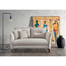 Home Affaire Ecksofa &raquo;Lazio modern und bequem, schmale Armlehnen, tolle Detailverarbeitung&laquo; zwei verschiedene Fu&szlig;farben w&auml;hlbar beige 93% Polyester, 7