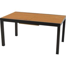 Merxx Gartentisch ausziehbar braun Aluminium;Kunststoff B/H/T: 150cm x 75cm x 90cm