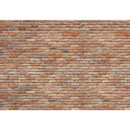 Komar Fototapete &raquo;Backstein - Gr&ouml;&szlig;e 368 x 254 cm&laquo; bedruckt glatt Wohnzimmer, Schlafzimmer braun Papier B/L: 368m x 254m, Rollen: 8