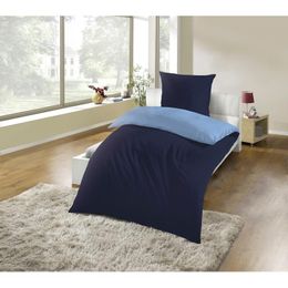 Kinzler Wendebettw&auml;sche &raquo;Mikrofaser "Cashmere Touch"&laquo; 2 Unifarben, besonders weich blau Polyester, Obermaterial: 100% Polyester B/L: 135cm x 200cm, 1 