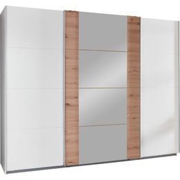 wimex Schwebet&uuml;renschrank &raquo;Bern Schiebet&uuml;renschrank&laquo; Schrank mit zus&auml;tzlicher Innenausstattung, Garderobe wei&szlig; Holzwerkstoff B/H/T: 313cm x 210cm x 64cm, 
