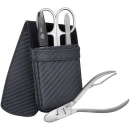 ERBE&reg; Erbe ERBE Manik&uuml;re-Etui &raquo;Manik&uuml;re-Lederetui Travel&laquo; Hochwertige Instrumente in elegantem Rindleder-Etui f&uuml;r unterwegs. schwarz B/H/T: 55mm x 120mm 4 