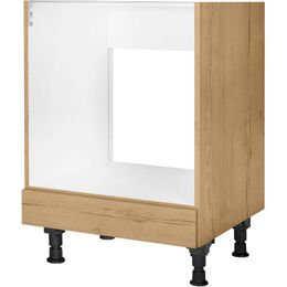 Nobilia Herdumbauschrank &raquo;"Structura", vormontiert, mit h&ouml;henverstellbaren Sockelf&uuml;&szlig;en,&laquo; mit Backofenschublade, Breite 60 cm braun B/H/T: 60cm x 87cm 
