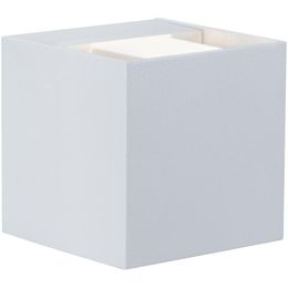Paulmann LED Au&szlig;en-Wandleuchte &raquo;Outdoor 230V Cybo LED 2x3,5W 230V IP65 eckig 80x80mm Grau Aluminium&laquo; 1 Stk. Warmwei&szlig; Outdoor 230V Cybo LED 2x3,5W 230V IP65 
