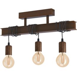 Eglo Deckenleuchte &raquo;TOWNSHEND 4 Deckenlampe, Stahl, Vintage, E27, Wohnzimmerlampe, Lampe&laquo; E27 1 Stk. Deckenleuchte, Esszimmer, L55 x B14 x H26 cm, 