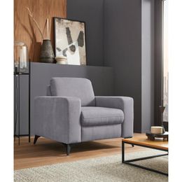 Home Affaire Sessel &raquo;Lolland&laquo; passend zur Serie "Lolland", wahlweise mit feucht abwischbarem Bezug grau Luxus-Microfaser ALTARA NUBUCK (100% Polyester