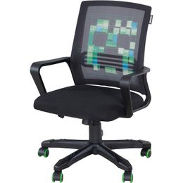 Phoenix Gaming-Stuhl () 1 Stk.Creeper Design an der R&uuml;ckenlehne Kunststoff, Metall, Polyester B/H/T: 63cm x 92cm x 60cm, 1 Stk., Polyester
