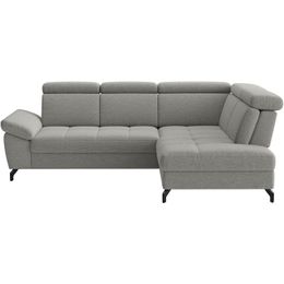 Sit & More sit&more Ecksofa &raquo;Vanity; L-Form, B. 254 cm&laquo; Inkl.Sitz-,Kopf-und Armteilverstellung 100% Polyester B/H/T: 254cm x 84cm x 197cm, Flachgewebe, Ottomane 