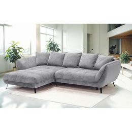 exxpo - sofa fashion Ecksofa &raquo;Midway Easy-Lift-Bettfunktion, 15cm bodenfrei, bequem, Breite 282cm&laquo; inkl. Bettfunktion und praktischem Bettkasten, L-