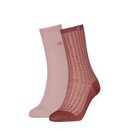Calvin Klein Herren Socken 2 Paar rosa Einheitsgr&ouml;&szlig;e