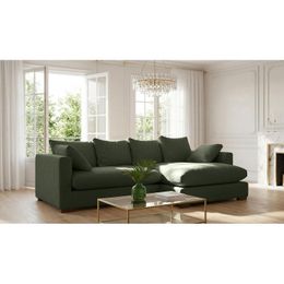 OTTO home Ecksofa &raquo;Coray&laquo; Breite 266 cm, extra weich und kuschelig, mit Federn und Daunen gr&uuml;n 100% Polyester B/H/T: 266cm x 80cm x 153cm, Boucl&eacute;, 