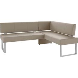 OTTO home Eckbank &raquo;Rab&laquo; in 2 Breiten (180 oder 200 cm), Bezug in verschiedenen Qualit&auml;ten grau Polyester B/H/T: 200cm x 88cm x 160cm, Kunstleder, 