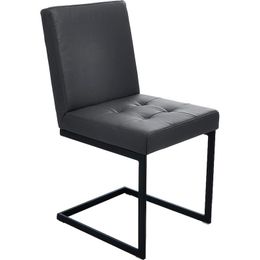 K+w Komfort & Wohnen K+W Komfort & Wohnen Esszimmerstuhl &raquo;Freischwinger&laquo; () 1 Stk.Freischwingergestell aus Vierkantrohr schwarz, hoher Sitzkomfort schwarz 1 Stk., Leder 