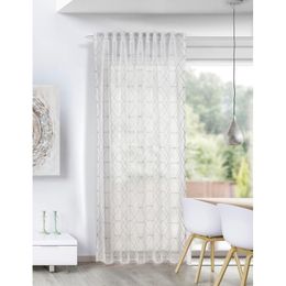 HOMING Gardine &raquo;Nuria&laquo; verdeckte Schlaufen 1 Stk. tlg. Fertigschal wei&szlig; Polyester 245cm, verdeckte Schlaufen, 135cm