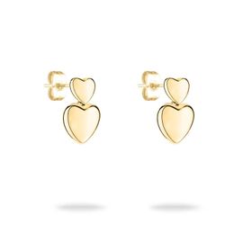 Tamaris Damen Paar Ohrstecker &raquo;Schmuck Geschenk Edelstahl Ohrringe Bold Hearts Herz&laquo; gold Edelstahl