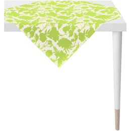 Apelt Tischdecke &raquo;7002&laquo; Sommerbl&uuml;ten all-over gr&uuml;n Obermaterial: 75% Baumwolle, 25% Polyester B/L: 88cm x 88cm, 1 Stk.