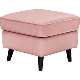 Home Affaire Polsterhocker &raquo;Polsterhocker CHISTELLE, auch in Boucl&eacute;&laquo; mit Wellenunterfederung, Ma&szlig;e: B/TH: 57/57/46 cm rosa 100% Polyester B/H/T: 57cm 