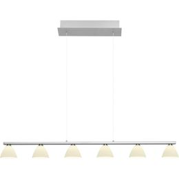 HELL h&ouml;llisch gutes Licht LED Pendelleuchte &raquo;MONA&laquo; LED-Modul 1 Stk. Warmwei&szlig; Tastdimmer, Stufenlos h&ouml;henverstellbar silber 6, 1 Stk.