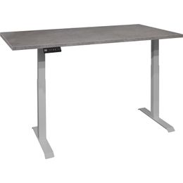 M&auml;usbacher Schreibtisch &raquo;Big System Office&laquo; Breite 160 cm, elektrisch h&ouml;henverstellbar silber B/H/T: 160cm