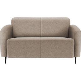 Home Affaire 2-Sitzer &raquo;Marone bequem, Breite 140cm, f&uuml;r kleine R&auml;ume geeignet, bodenfrei&laquo; grau Struktur fein 100% Polyester;Luxus-Microfaser weich 100