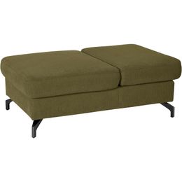 Sit & More sit&more Hocker &raquo;Percy&laquo; Fu&szlig;h&ouml;he 12 cm, mit Klappfunktion, wahlweise in 2 Fu&szlig;farben gr&uuml;n B/H/T: 114cm x 43cm x 71cm, Luxus-Microfaser Paris,mit 