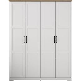 OTTO home Kleiderschrank &raquo;Emmilia Schrank Schlafzimmerschrank im Landhaus Design&laquo; Mit vielen Einlegeb&ouml;den und Softclose T&uuml;ren, Landhaus Schrank mit 4 