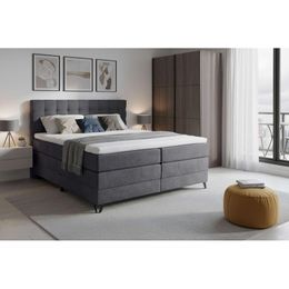 Home Affaire Boxspringbett &raquo;Ilona, Doppelbett, Polsterbett, Federkernbett, Komforbett, 160, 180 cm&laquo; inkl. Topper, zwei Bettk&auml;sten, Taschen-