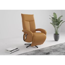 Sit & More sit&more TV-Sessel &raquo;Amica, inkl. Kopfteilverstellung & Drehfunktion&laquo; wahlweise mit 2 Motoren, Akku und Aufstehhilfe gelb NaturLEDER ,mit 2 Motoren,mit
