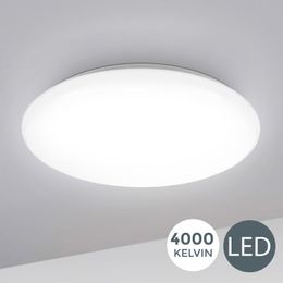 B.K.LICHT LED Deckenleuchte &raquo;Leonis&laquo; LED-Board Neutralwei&szlig; LED Deckenlampe 28cm 12W Wohnzimmer Design-Lampe Leuchte Wei&szlig; wei&szlig; 1, &Oslash; 28cm H: 5,5cm
